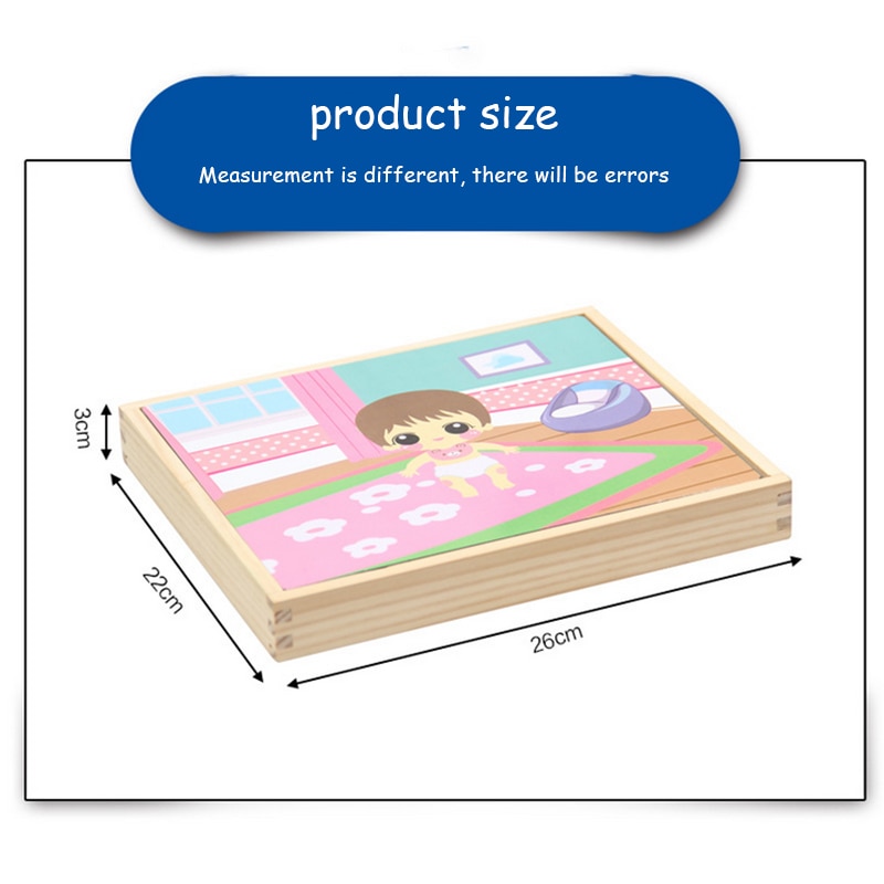 3D Magnetic Wooden Puzzle Sticker Set For Children - Kid Loves Toys
