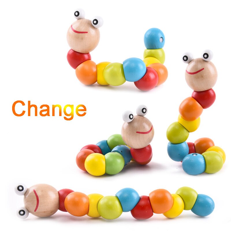 Colorful Flexible Wooden Worm Puzzles for Kids - Kid Loves Toys