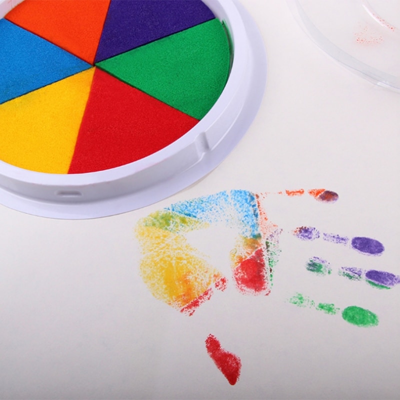 DIY Finger Painting Toys 6 Color Art Craft with Inkpad and Stamps - Kid ...