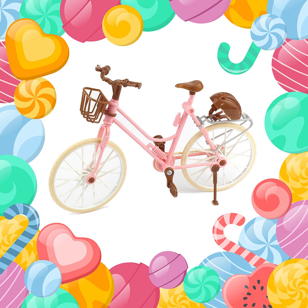 High Quality Beautiful Detachable Pink Bike With Brown Plastic Helmet ...