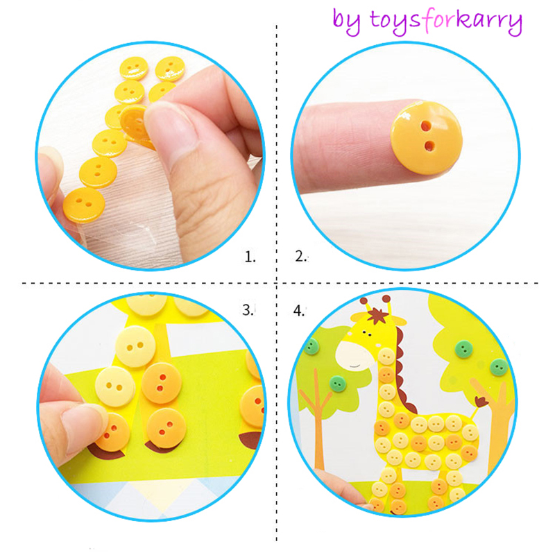 Kids DIY Button Stickers Drawing Art - Kid Loves Toys