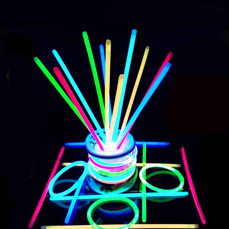 Neon Light Glow Party Stick Bracelets (100 pcs.) - Kid Loves Toys